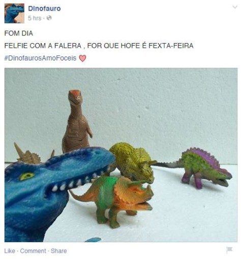 Conheça o Dinofauro. A mais nova sensação do Facebook - GKPB - Geek ...