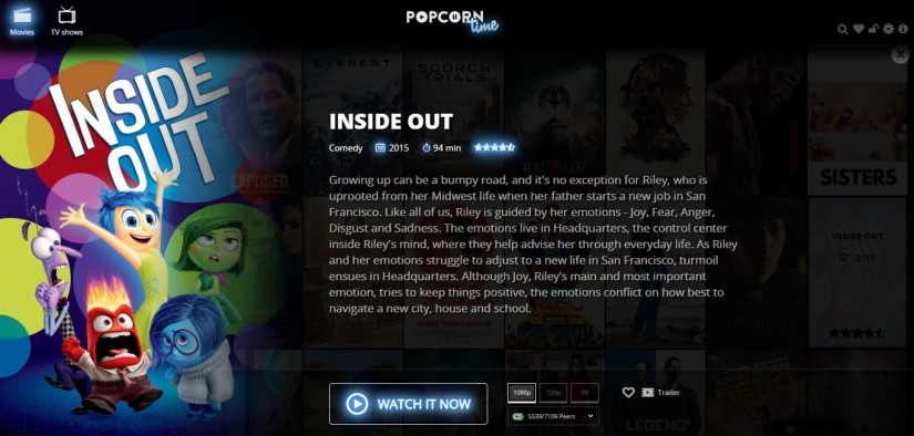 O Popcorn Time está de volta. E agora com catálogo acessível pelo ...
