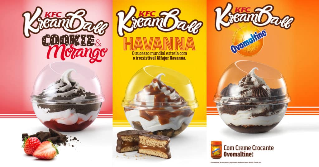 KFC lança sorvete Kream Ball no Brasil - GKPB - Geek Publicitário
