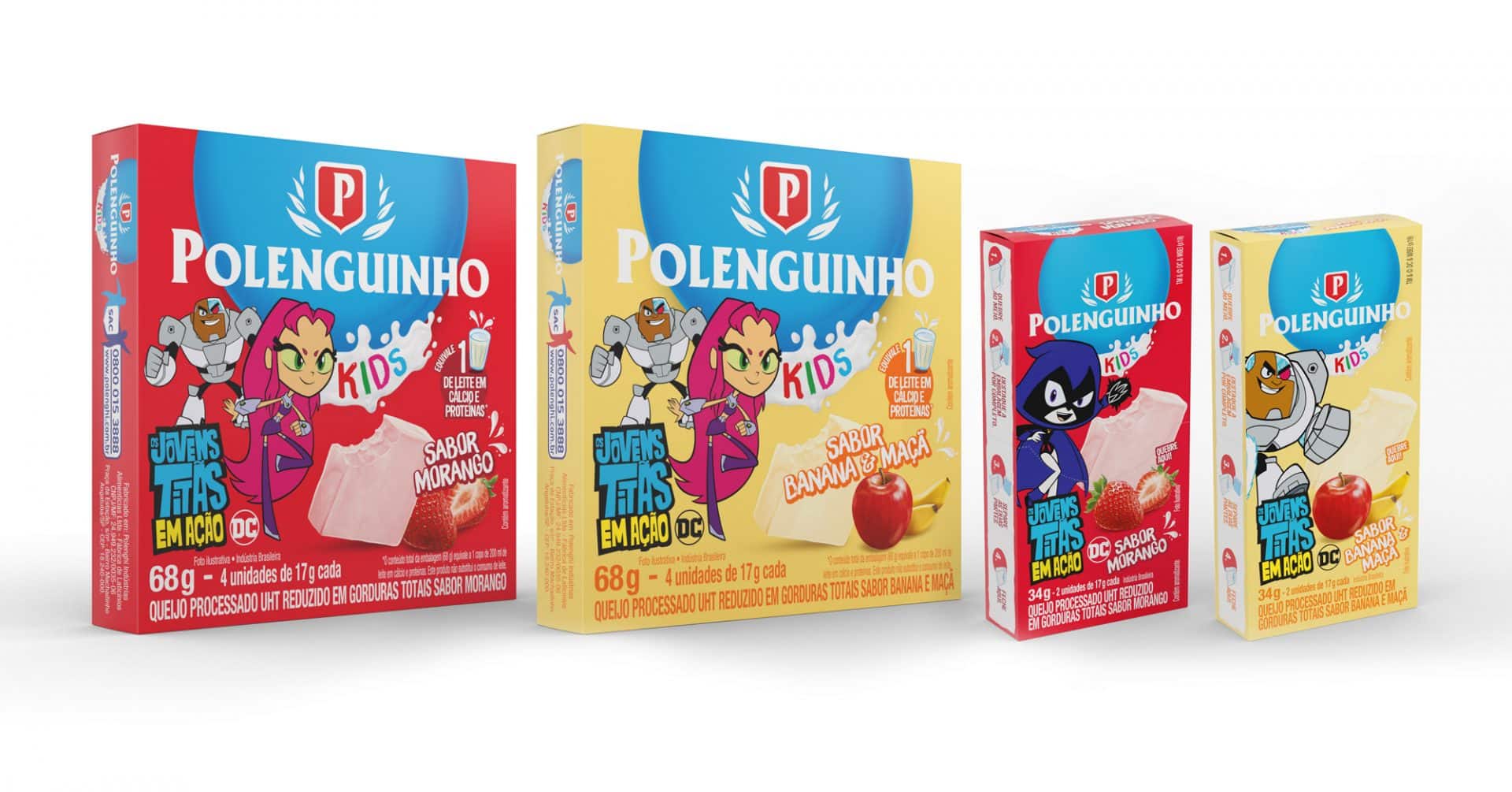 Poleghi lança Polenguinho Kids nos sabores Banana & Maçã e Morango ...