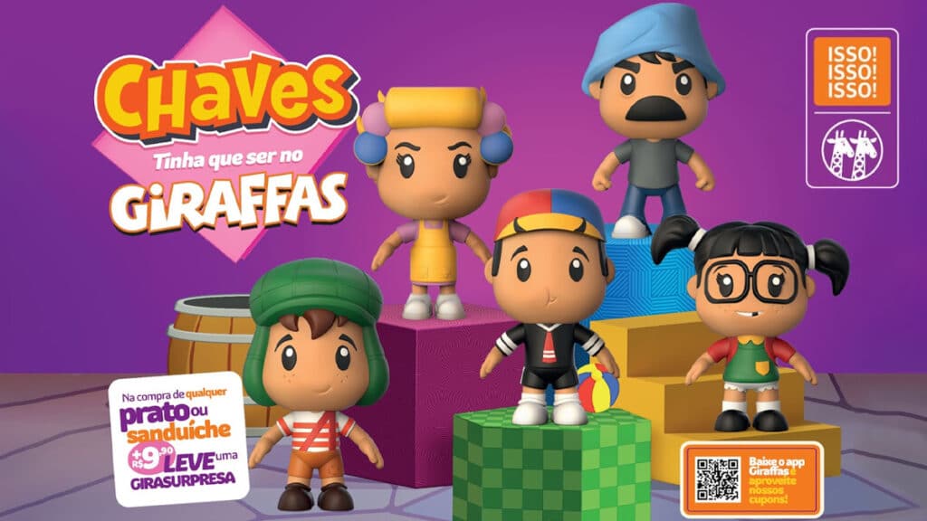 Giraffas lança brindes do Chaves - GKPB - Geek Publicitário