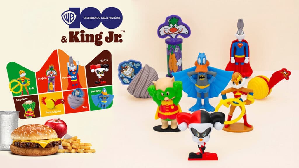 Burger King celebra os 100 anos da Warner com brindes do Combo King Jr ...
