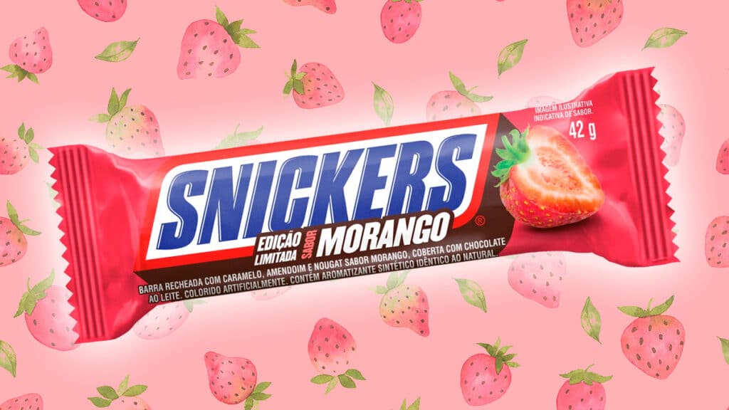 Snickers lança sabor Morango - GKPB - Geek Publicitário