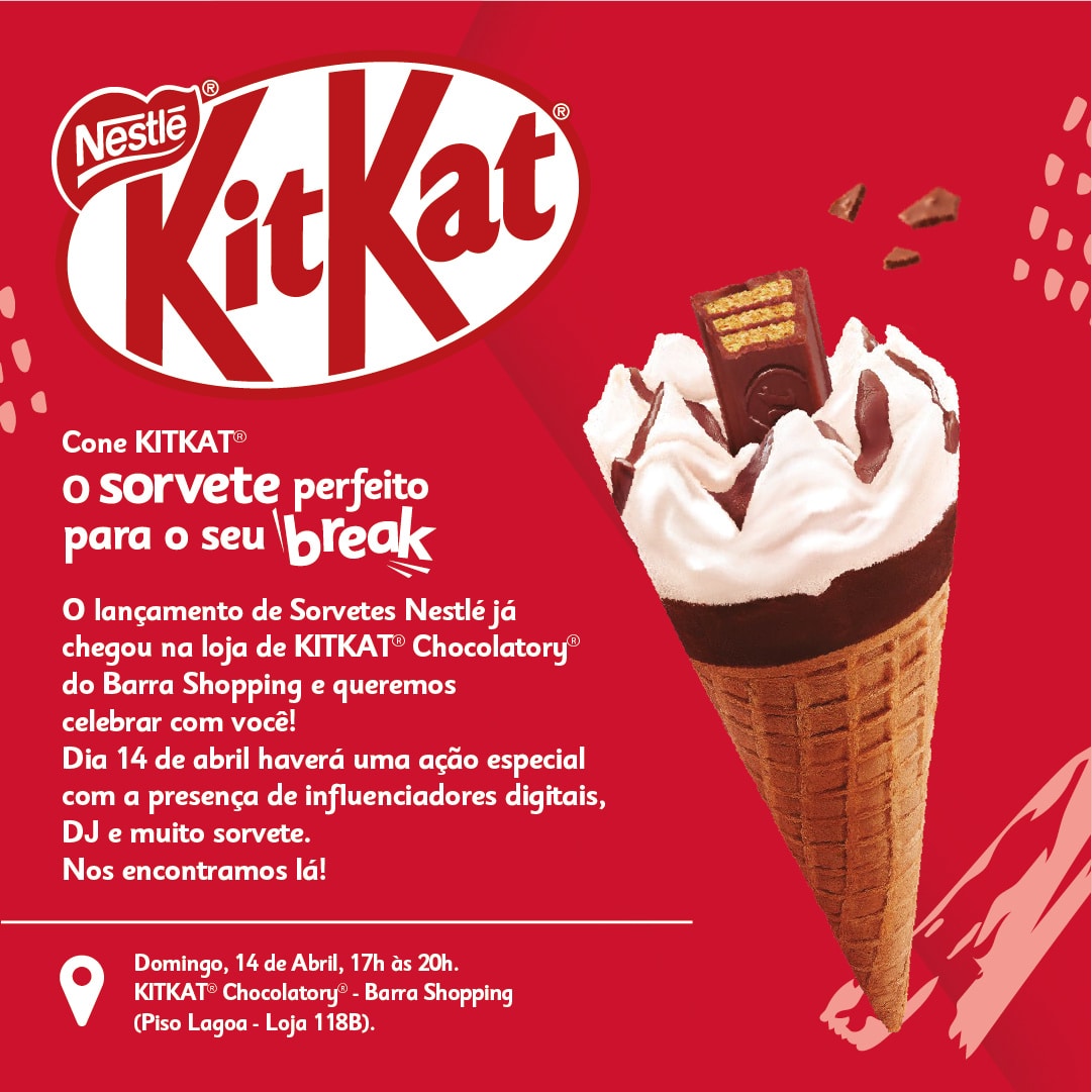 Nestlé lança Cone KitKat em evento gratuito no Rio - GKPB - Geek ...