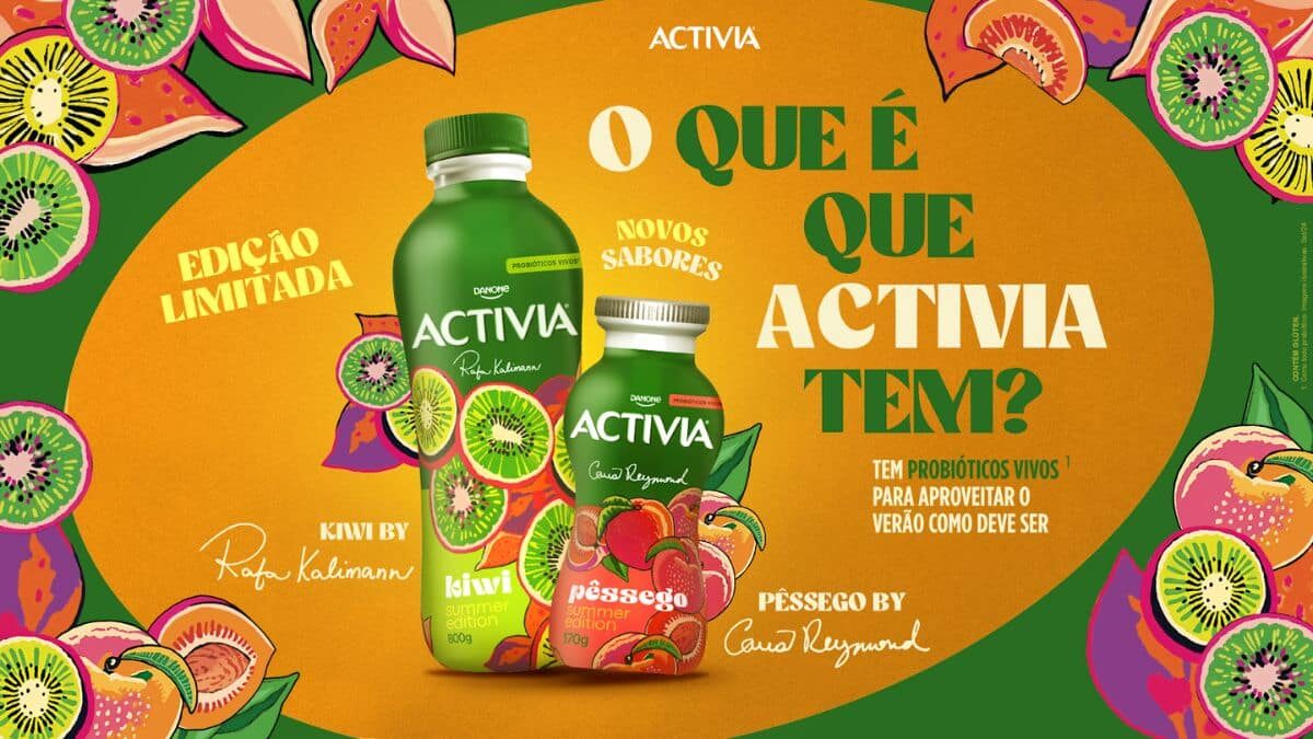 Activia apresenta novos sabores Kiwi e Pêssego - GKPB - Geek Publicitário