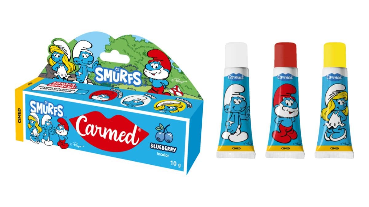 Carmed lança hidratante labial dos Smurfs - GKPB - Geek Publicitário